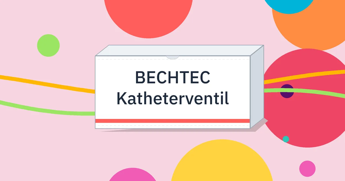 Symbolbild: Packung mit der Aufschrift BECHTEC Katheterventil (PZN 19484437) – Verfügbarkeit und Bezug in Apotheken in Frankfurt am Main