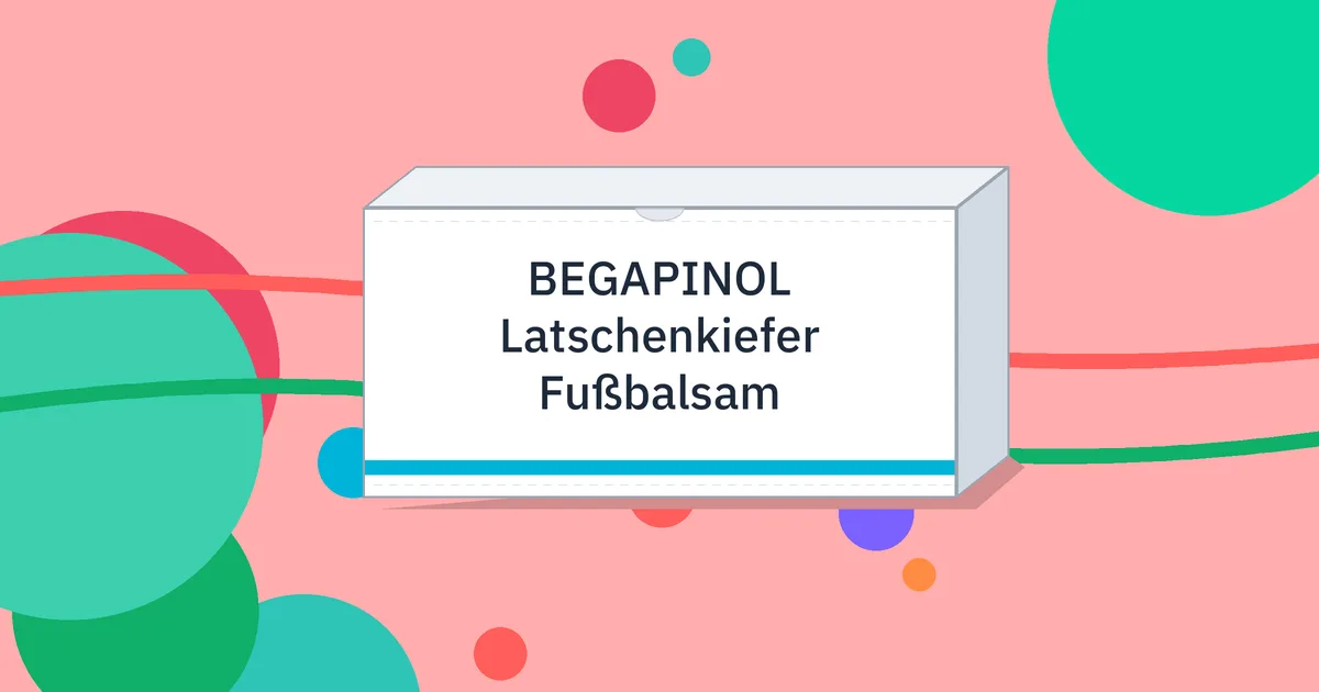Symbolbild: Packung mit der Aufschrift BEGAPINOL Latschenkiefer Fußbalsam (PZN 03031231) – Verfügbarkeit und Bezug in Apotheken in Frankfurt am Main