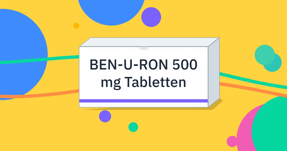 Symbolbild: Packung mit der Aufschrift BEN-U-RON 500 mg Tabletten (PZN 00116694) – Verfügbarkeit und Bezug in Apotheken in Frankfurt am Main
