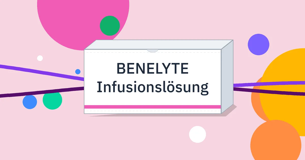 Symbolbild: Packung mit der Aufschrift BENELYTE Infusionslösung (PZN 12470863) – Verfügbarkeit und Bezug in Apotheken in Frankfurt am Main