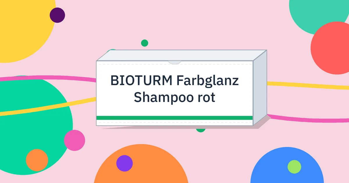 Symbolbild: Packung mit der Aufschrift BIOTURM Farbglanz Shampoo rot (PZN 19434468) – Verfügbarkeit und Bezug in Apotheken in Frankfurt am Main