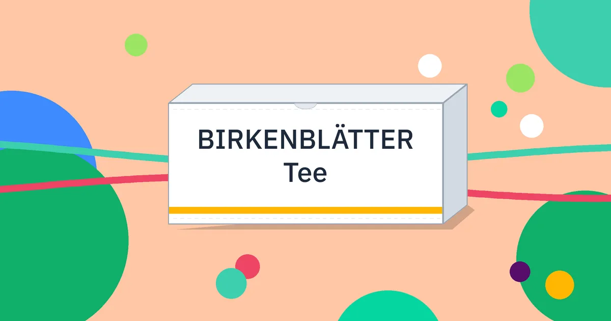 Symbolbild: Packung mit der Aufschrift BIRKENBLÄTTER Tee (PZN 14216927) – Verfügbarkeit und Bezug in Apotheken in Frankfurt am Main