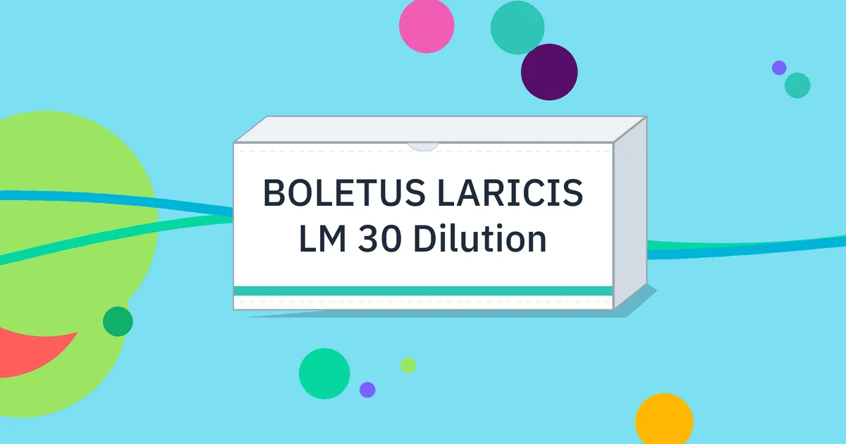 Symbolbild: Packung mit der Aufschrift BOLETUS LARICIS LM 30 Dilution (PZN 13391686) – Verfügbarkeit und Bezug in Apotheken in Frankfurt am Main
