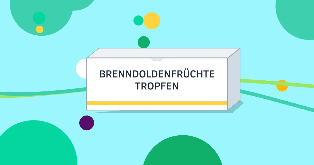 Symbolbild: Packung mit der Aufschrift BRENNDOLDENFRÜCHTE TROPFEN (PZN 15230036) – Verfügbarkeit und Bezug in Apotheken in Frankfurt am Main