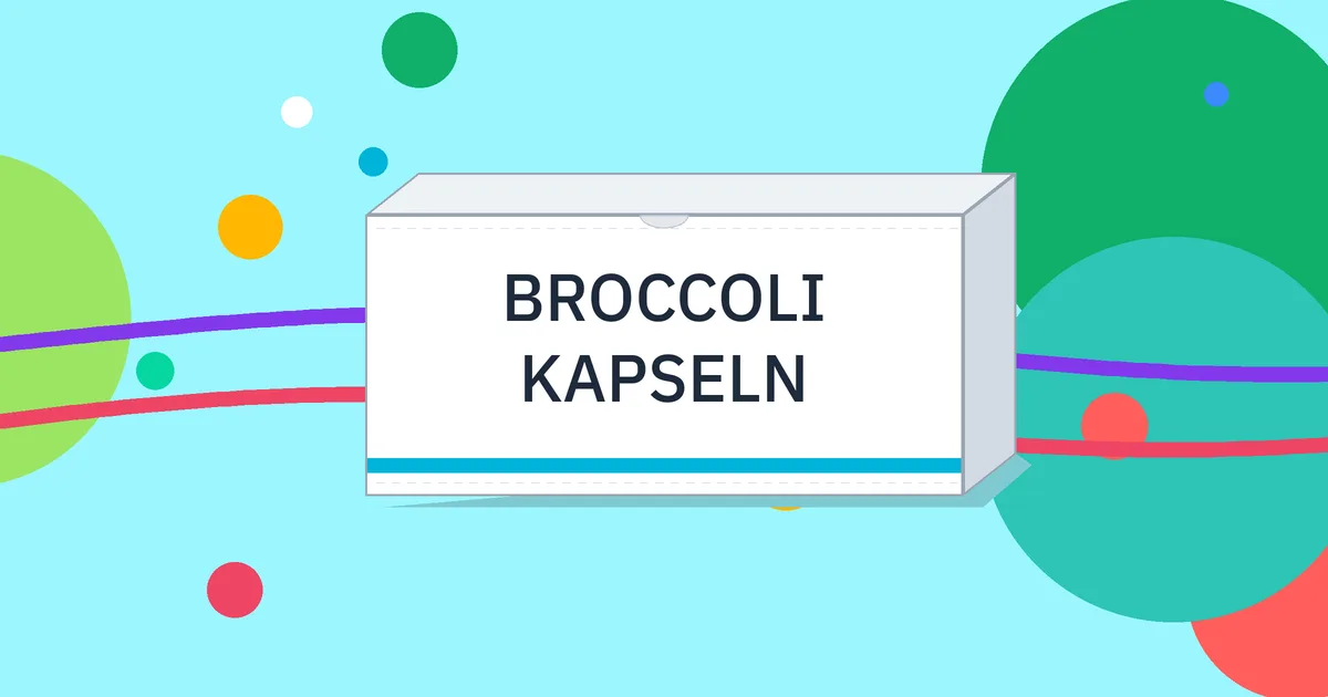 Symbolbild: Packung mit der Aufschrift BROCCOLI KAPSELN (PZN 04454790) – Verfügbarkeit und Bezug in Apotheken in Frankfurt am Main