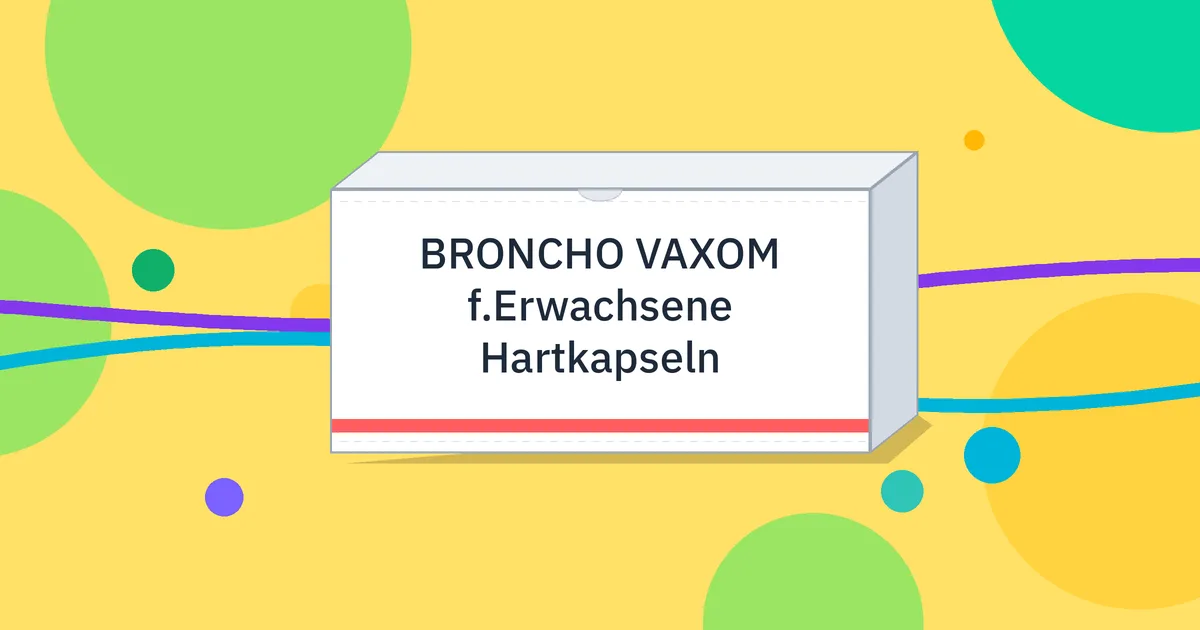 Symbolbild: Packung mit der Aufschrift BRONCHO VAXOM f.Erwachsene Hartkapseln (PZN 08448349) – Verfügbarkeit und Bezug in Apotheken in Frankfurt am Main