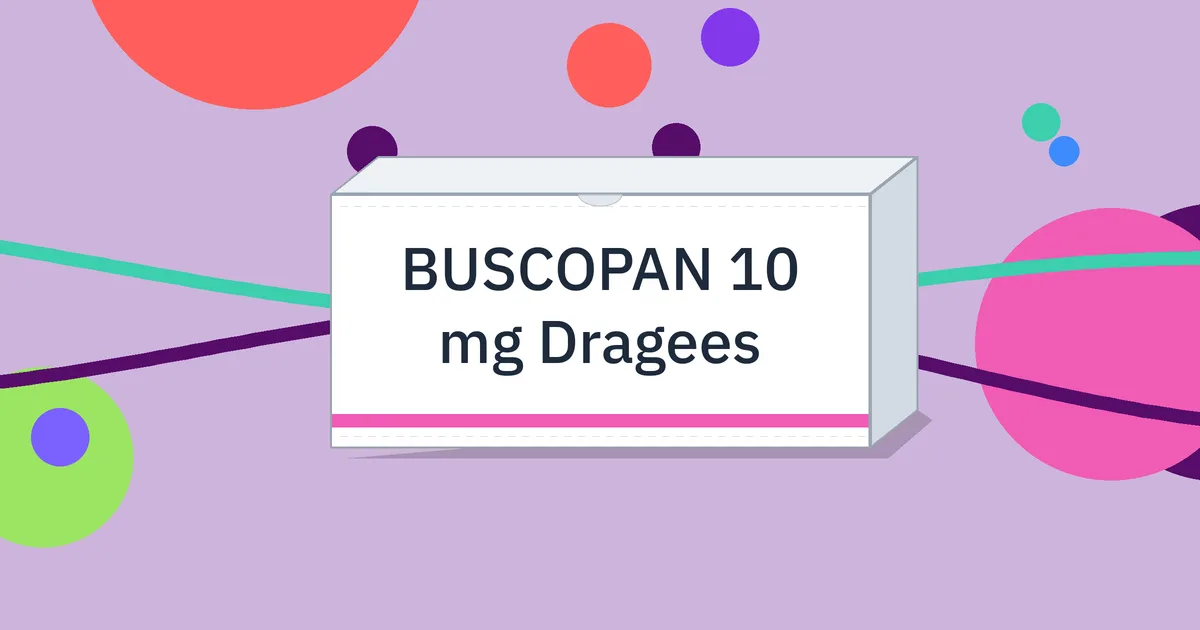 Symbolbild: Packung mit der Aufschrift BUSCOPAN 10 mg Dragees (PZN 20155035) – Verfügbarkeit und Bezug in Apotheken in Frankfurt am Main