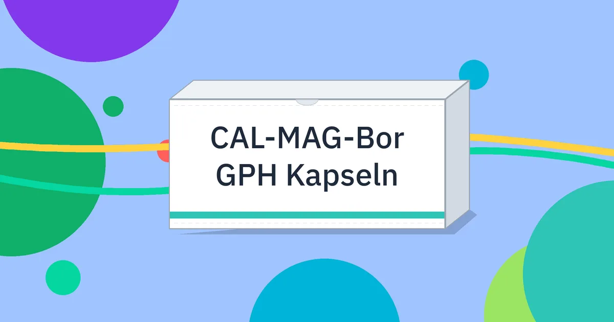 Symbolbild: Packung mit der Aufschrift CAL-MAG-Bor GPH Kapseln (PZN 19712370) – Verfügbarkeit und Bezug in Apotheken in Frankfurt am Main