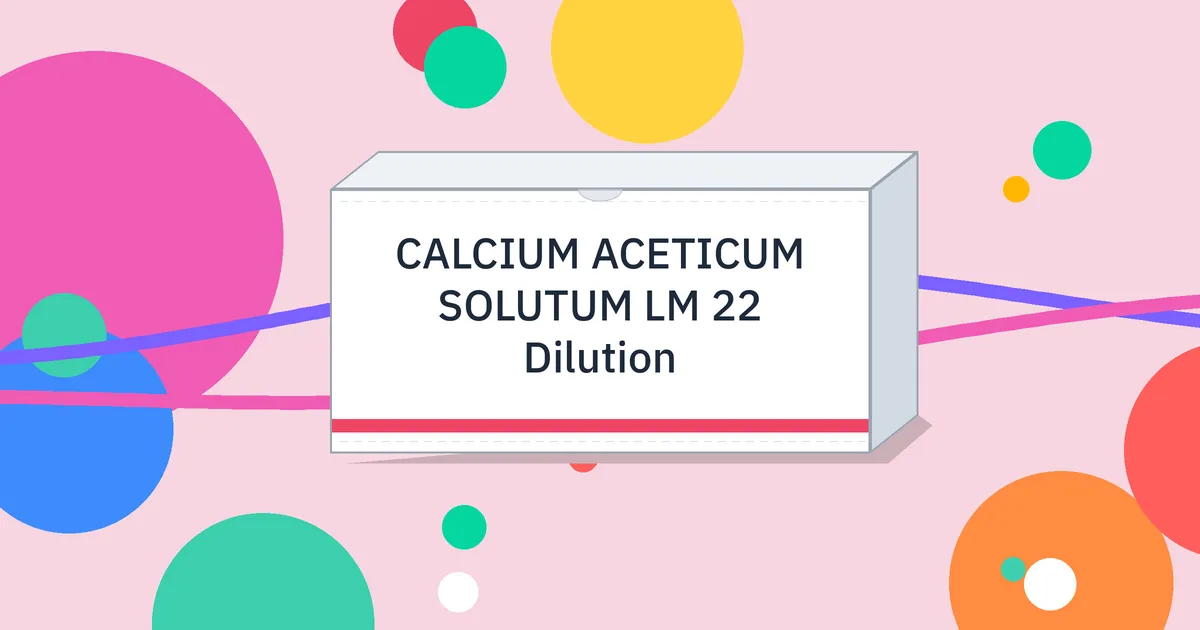 Symbolbild: Packung mit der Aufschrift CALCIUM ACETICUM SOLUTUM LM 22 Dilution (PZN 13406732) – Verfügbarkeit und Bezug in Apotheken in Frankfurt am Main
