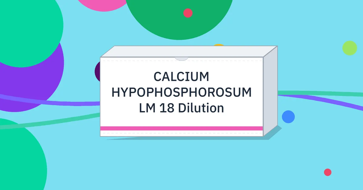Symbolbild: Packung mit der Aufschrift CALCIUM HYPOPHOSPHOROSUM LM 18 Dilution (PZN 13408866) – Verfügbarkeit und Bezug in Apotheken in Frankfurt am Main