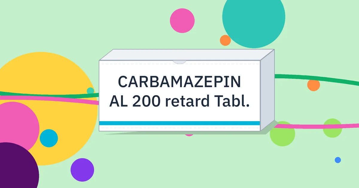 Symbolbild: Packung mit der Aufschrift CARBAMAZEPIN AL 200 retard Tabl. (PZN 09089220) – Verfügbarkeit und Bezug in Apotheken in Frankfurt am Main
