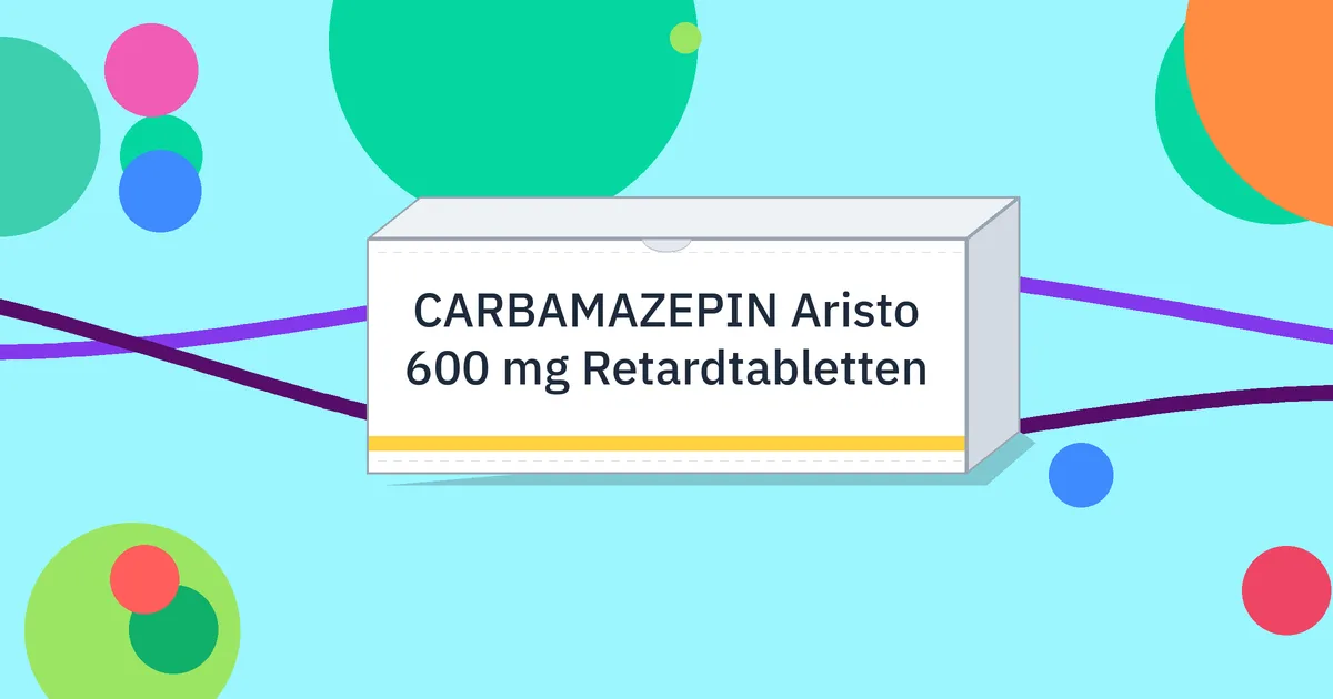 Symbolbild: Packung mit der Aufschrift CARBAMAZEPIN Aristo 600 mg Retardtabletten (PZN 00620524) – Verfügbarkeit und Bezug in Apotheken in Frankfurt am Main