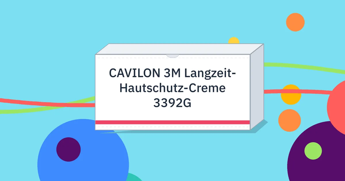 Symbolbild: Packung mit der Aufschrift CAVILON 3M Langzeit-Hautschutz-Creme 3392G (PZN 07521943) – Verfügbarkeit und Bezug in Apotheken in Frankfurt am Main