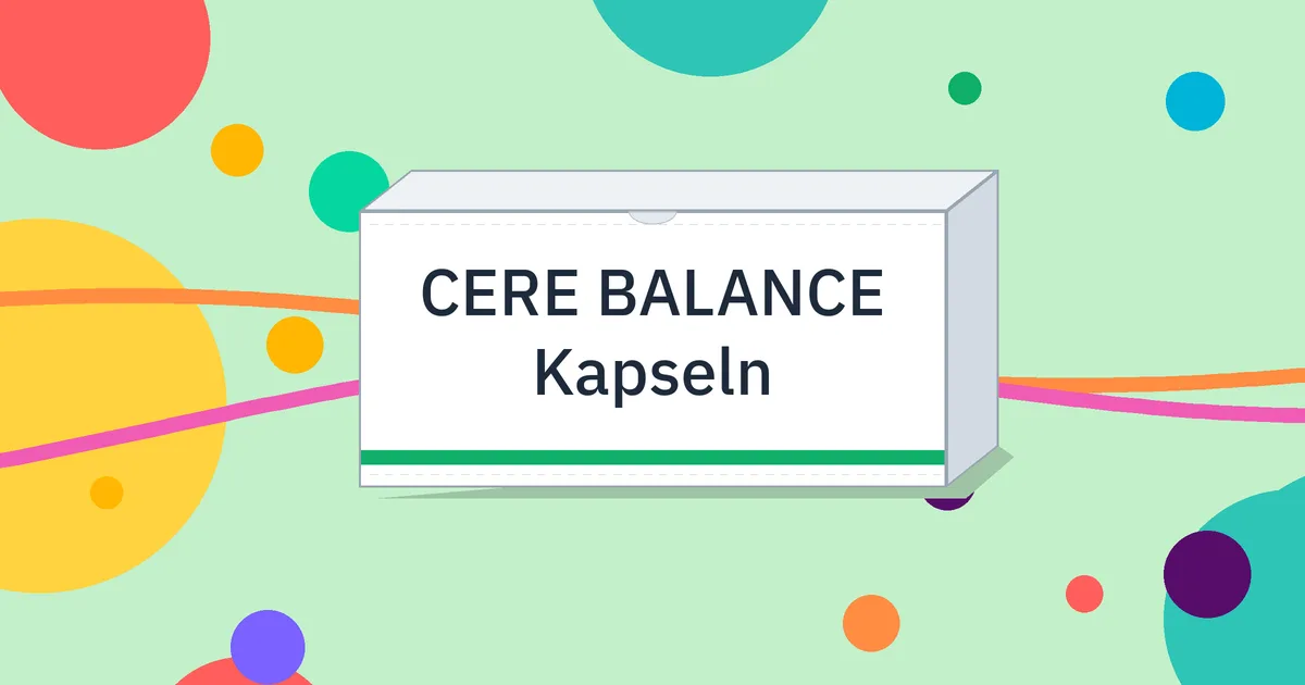 Symbolbild: Packung mit der Aufschrift CERE BALANCE Kapseln (PZN 16683691) – Verfügbarkeit und Bezug in Apotheken in Frankfurt am Main