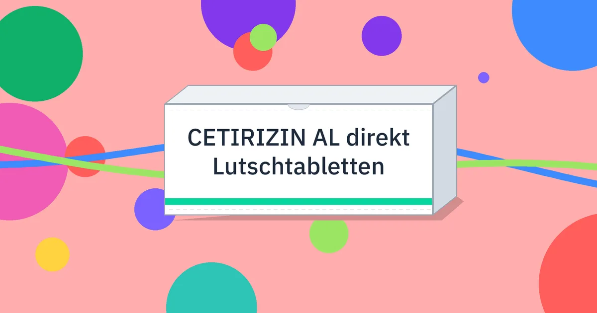Symbolbild: Packung mit der Aufschrift CETIRIZIN AL direkt Lutschtabletten (PZN 00361028) – Verfügbarkeit und Bezug in Apotheken in Frankfurt am Main