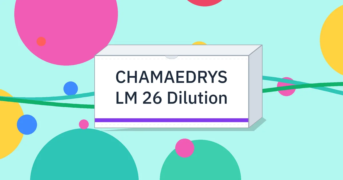 Symbolbild: Packung mit der Aufschrift CHAMAEDRYS LM 26 Dilution (PZN 13438672) – Verfügbarkeit und Bezug in Apotheken in Frankfurt am Main