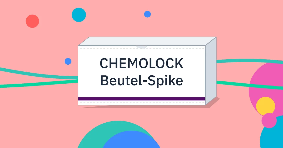 Symbolbild: Packung mit der Aufschrift CHEMOLOCK Beutel-Spike (PZN 18499572) – Verfügbarkeit und Bezug in Apotheken in Frankfurt am Main