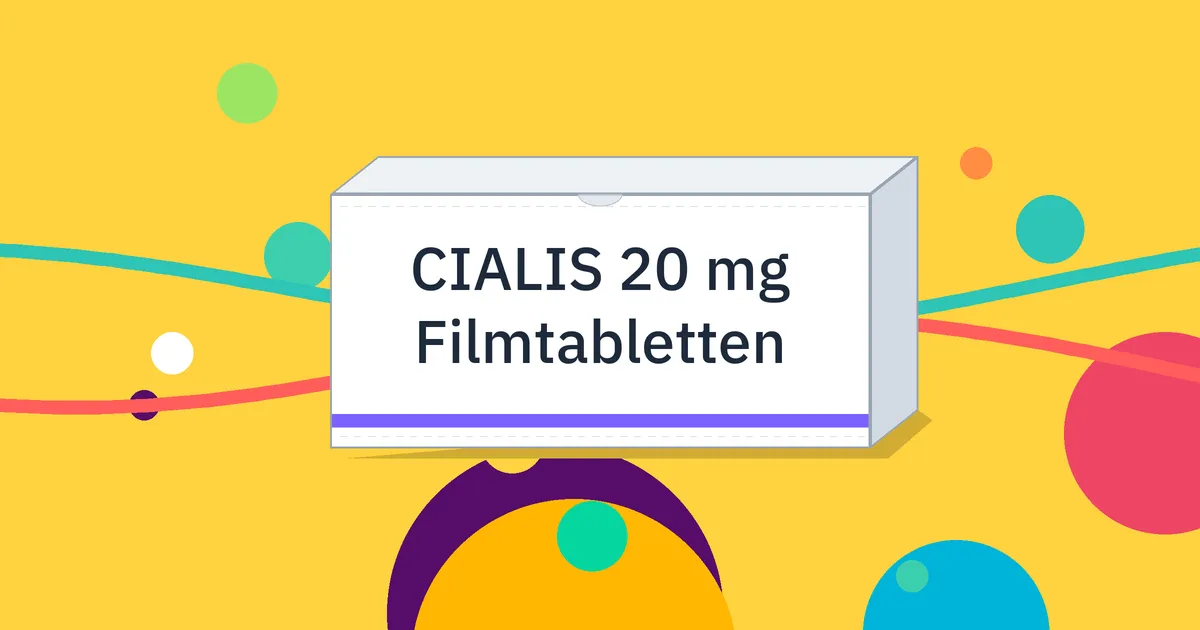 Symbolbild: Packung mit der Aufschrift CIALIS 20 mg Filmtabletten (PZN 03419432) – Verfügbarkeit und Bezug in Apotheken in Frankfurt am Main