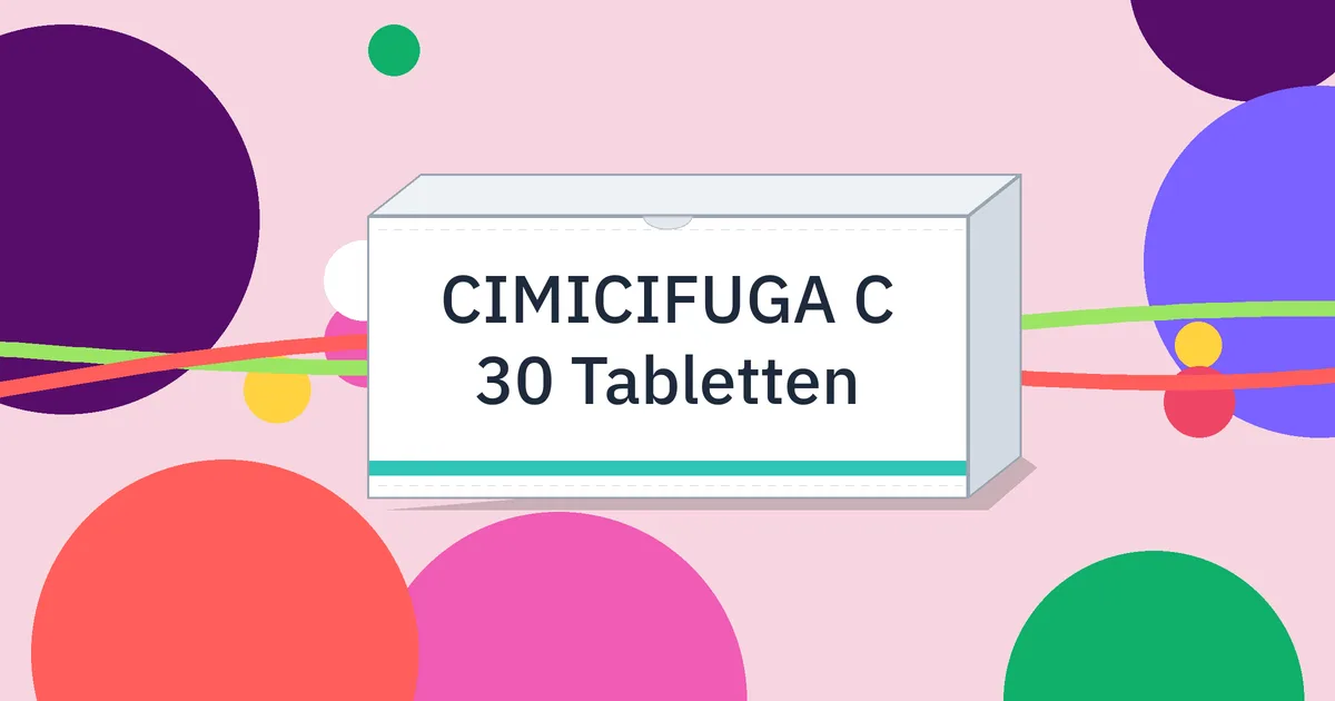 Symbolbild: Packung mit der Aufschrift CIMICIFUGA C 30 Tabletten (PZN 07141583) – Verfügbarkeit und Bezug in Apotheken in Frankfurt am Main
