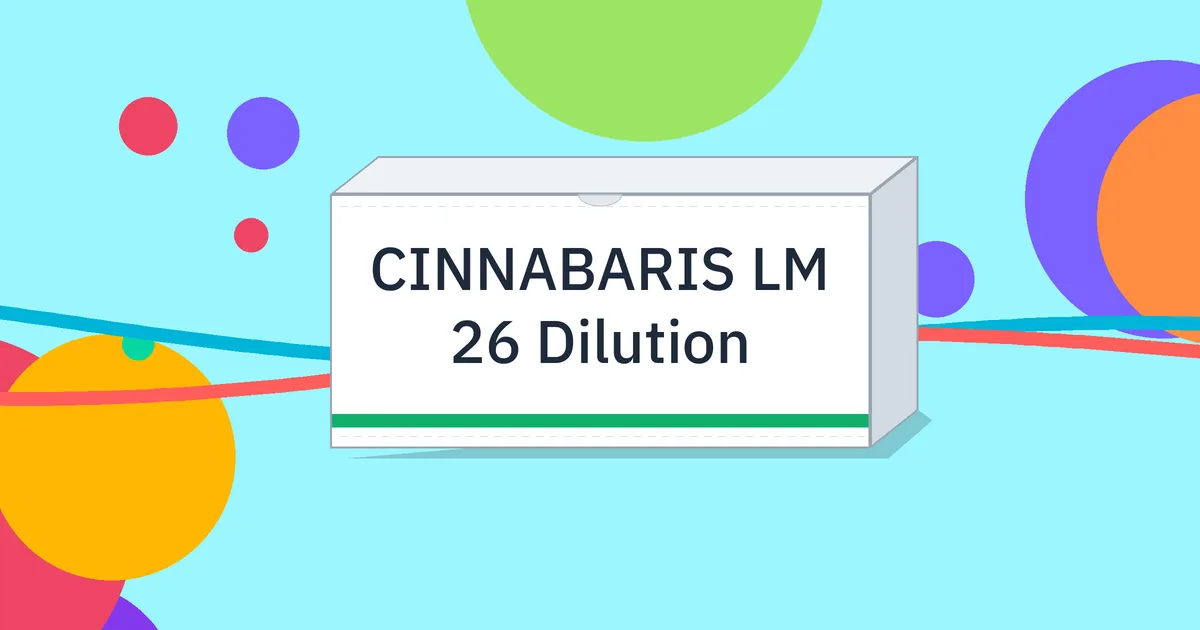 Symbolbild: Packung mit der Aufschrift CINNABARIS LM 26 Dilution (PZN 12820530) – Verfügbarkeit und Bezug in Apotheken in Frankfurt am Main