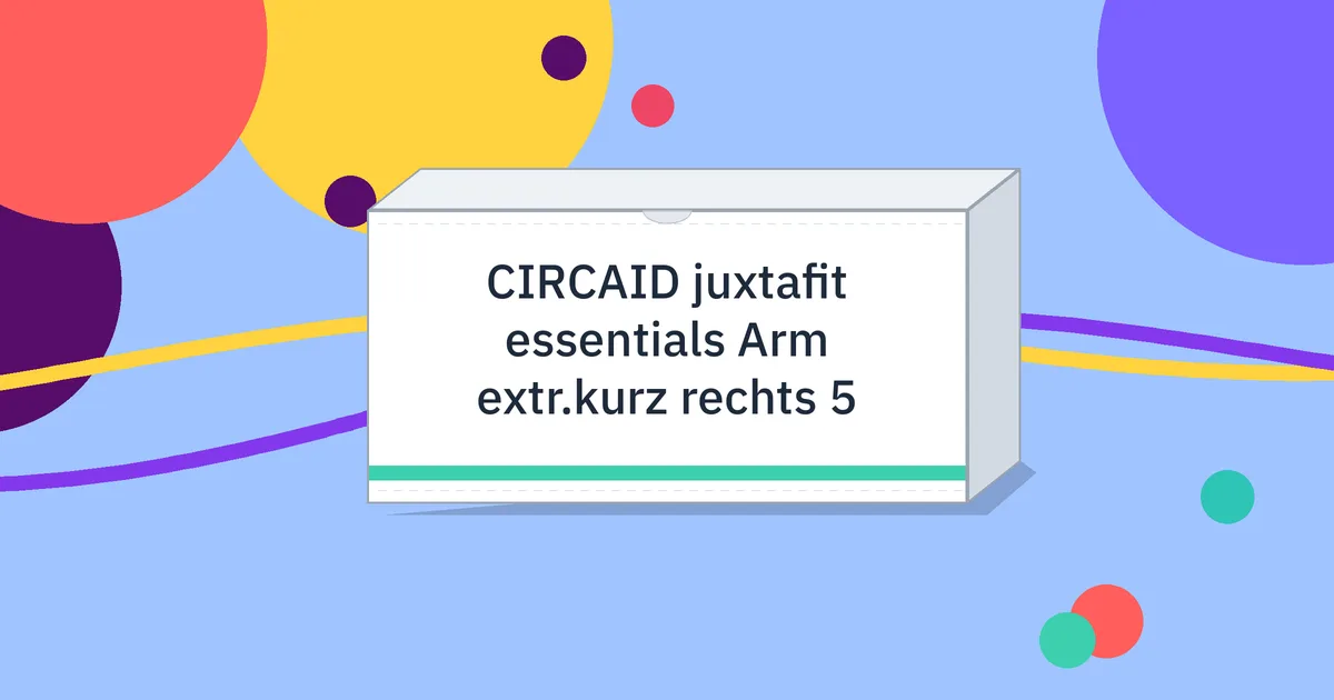 Symbolbild: Packung mit der Aufschrift CIRCAID juxtafit essentials Arm extr.kurz rechts 5 (PZN 17939796) – Verfügbarkeit und Bezug in Apotheken in Frankfurt am Main