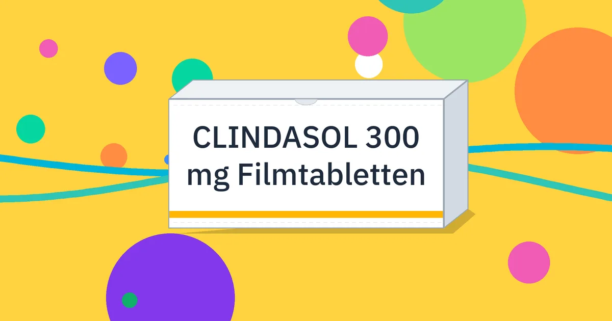 Symbolbild: Packung mit der Aufschrift CLINDASOL 300 mg Filmtabletten (PZN 10394833) – Verfügbarkeit und Bezug in Apotheken in Frankfurt am Main
