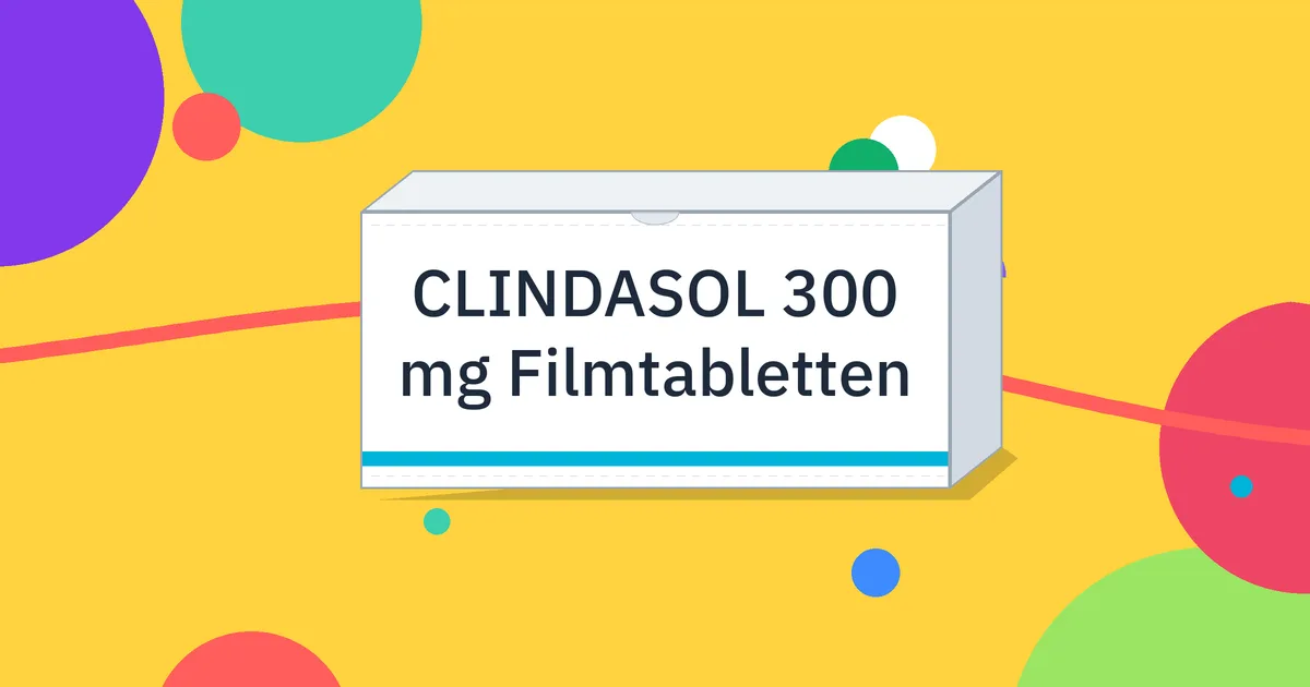 Symbolbild: Packung mit der Aufschrift CLINDASOL 300 mg Filmtabletten (PZN 13890403) – Verfügbarkeit und Bezug in Apotheken in Frankfurt am Main