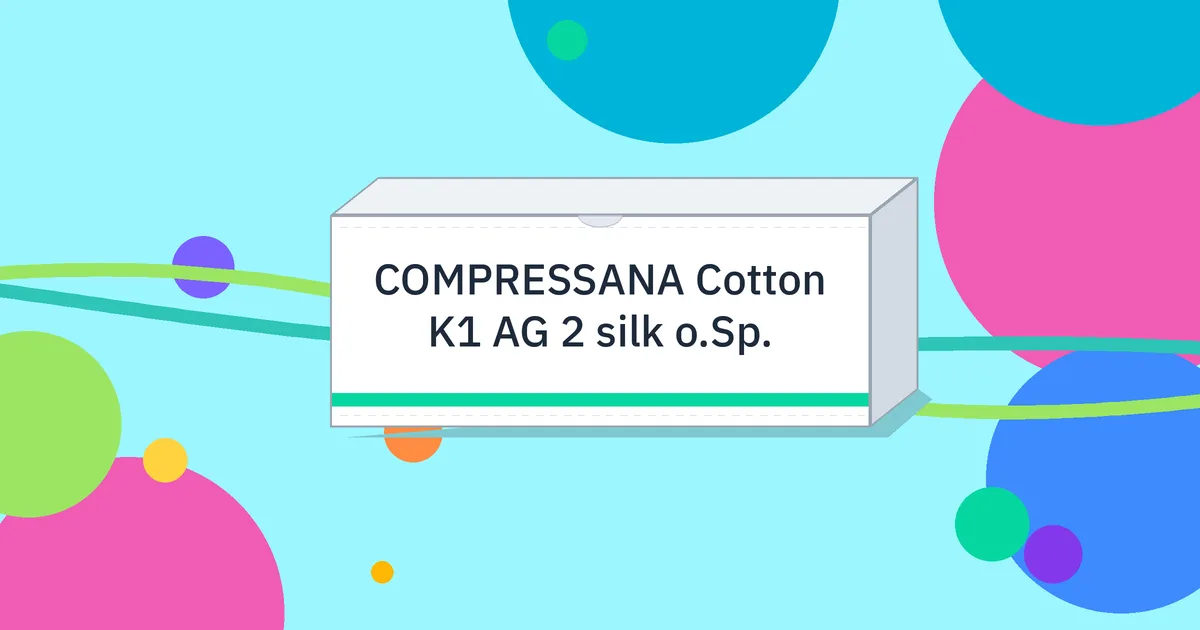 Symbolbild: Packung mit der Aufschrift COMPRESSANA Cotton K1 AG 2 silk o.Sp. (PZN 11393020) – Verfügbarkeit und Bezug in Apotheken in Frankfurt am Main