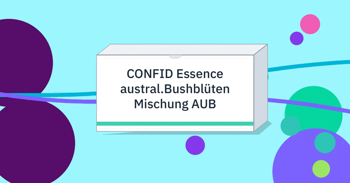 Symbolbild: Packung mit der Aufschrift CONFID Essence austral.Bushblüten Mischung AUB (PZN 05000826) – Verfügbarkeit und Bezug in Apotheken in Frankfurt am Main