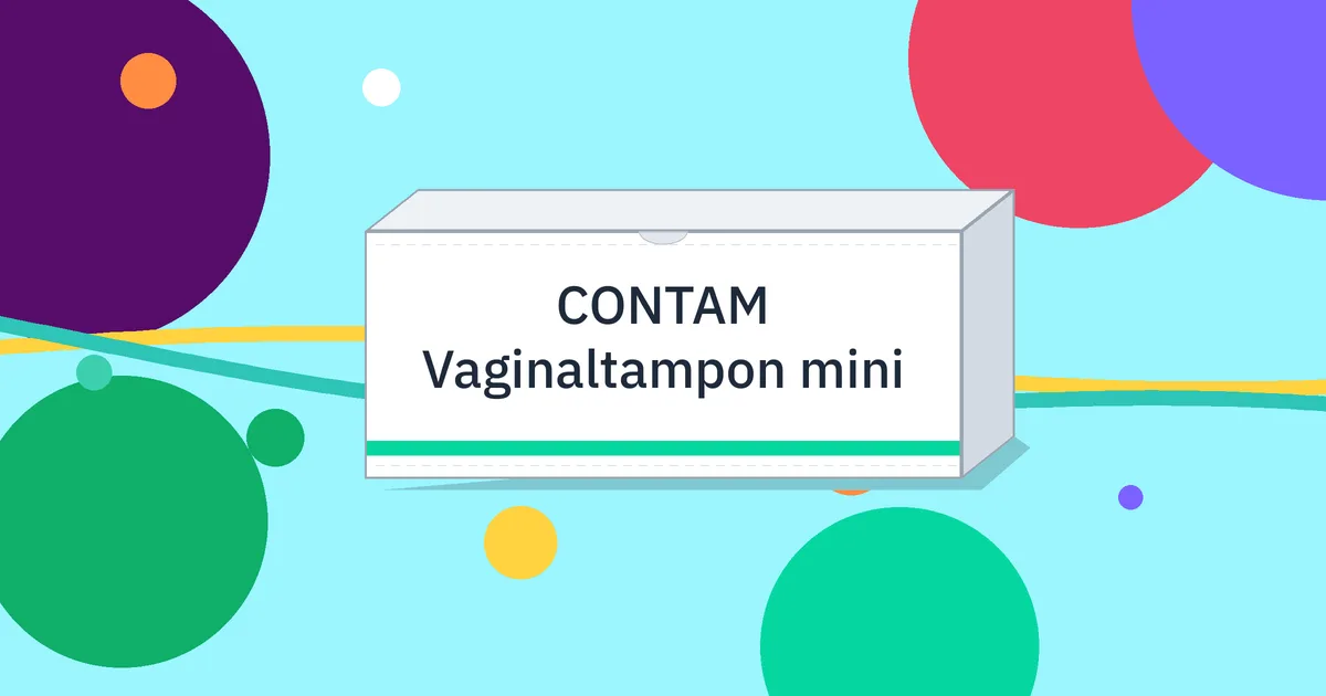 Symbolbild: Packung mit der Aufschrift CONTAM Vaginaltampon mini (PZN 00652116) – Verfügbarkeit und Bezug in Apotheken in Frankfurt am Main