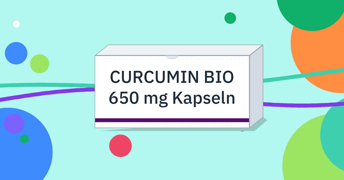 Symbolbild: Packung mit der Aufschrift CURCUMIN BIO 650 mg Kapseln (PZN 16530088) – Verfügbarkeit und Bezug in Apotheken in Frankfurt am Main