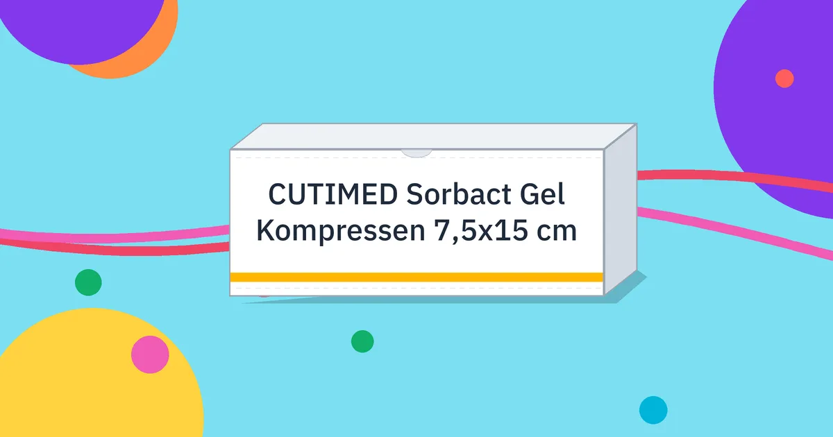 Symbolbild: Packung mit der Aufschrift CUTIMED Sorbact Gel Kompressen 7,5x15 cm (PZN 18037392) – Verfügbarkeit und Bezug in Apotheken in Frankfurt am Main
