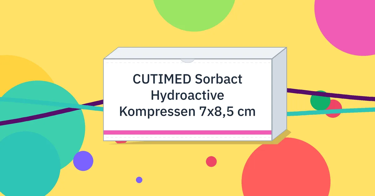 Symbolbild: Packung mit der Aufschrift CUTIMED Sorbact Hydroactive Kompressen 7x8,5 cm (PZN 18126919) – Verfügbarkeit und Bezug in Apotheken in Frankfurt am Main