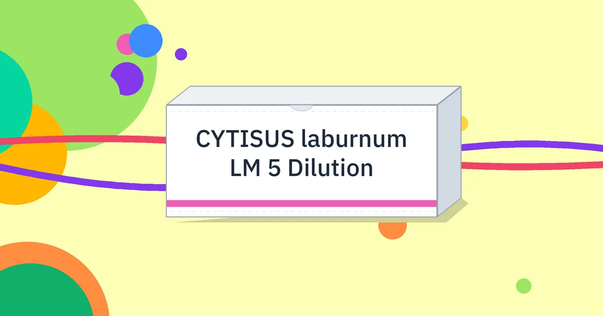 Symbolbild: Packung mit der Aufschrift CYTISUS laburnum LM 5 Dilution (PZN 13460424) – Verfügbarkeit und Bezug in Apotheken in Frankfurt am Main