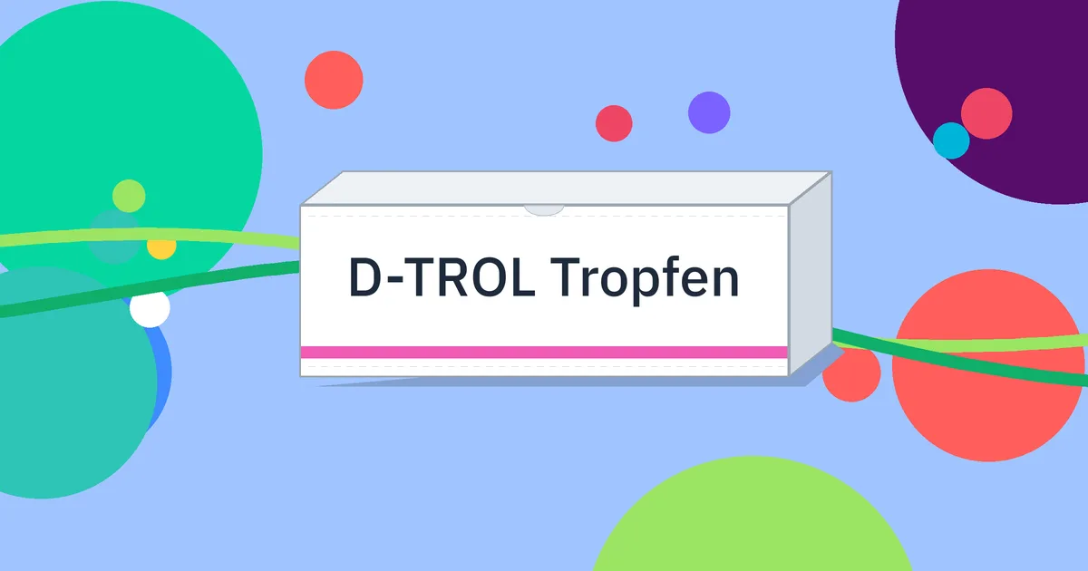 Symbolbild: Packung mit der Aufschrift D-TROL Tropfen (PZN 10329830) – Verfügbarkeit und Bezug in Apotheken in Frankfurt am Main