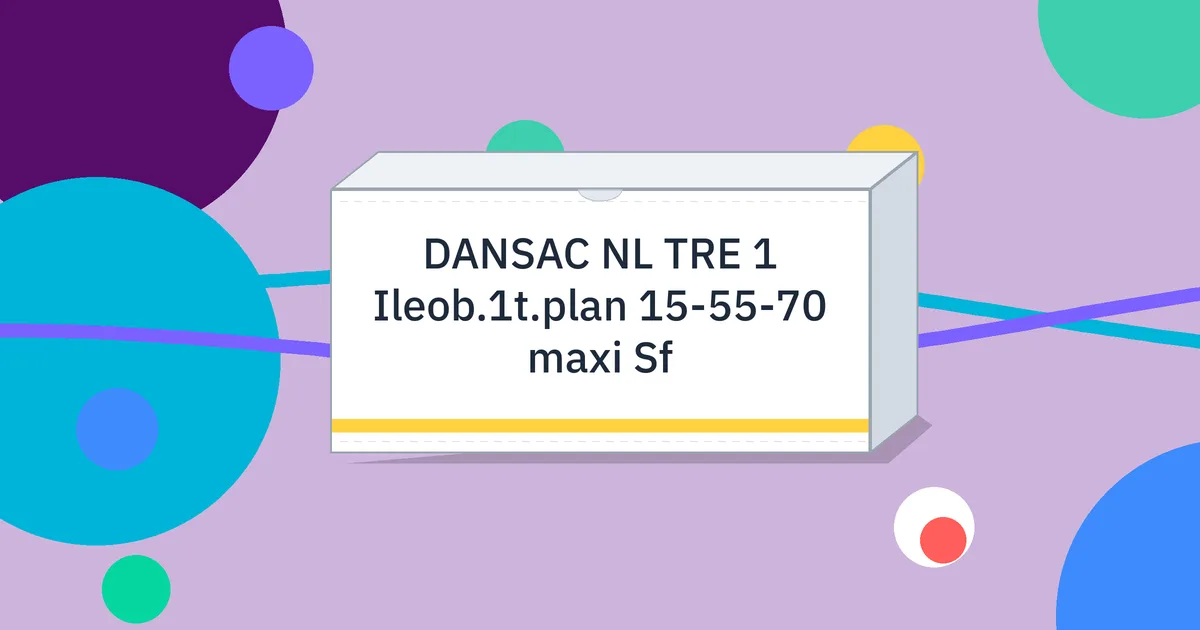 Symbolbild: Packung mit der Aufschrift DANSAC NL TRE 1 Ileob.1t.plan 15-55-70 maxi Sf (PZN 16196985) – Verfügbarkeit und Bezug in Apotheken in Frankfurt am Main