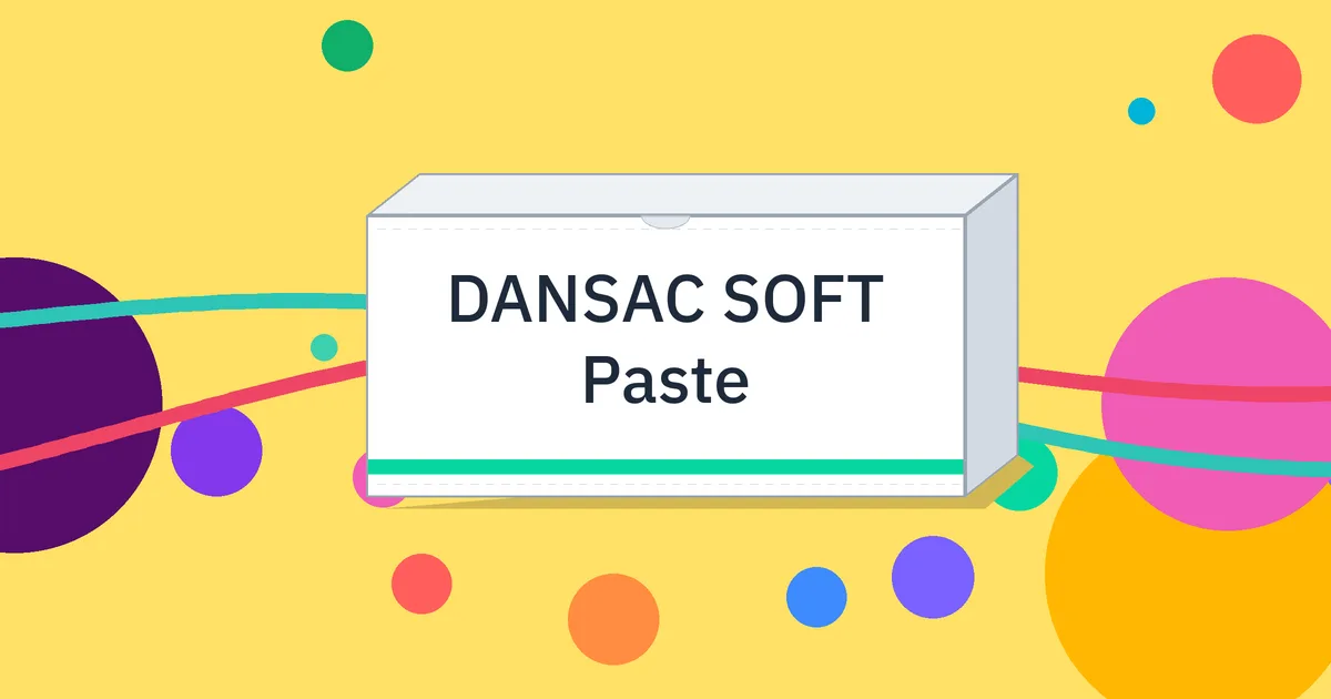 Symbolbild: Packung mit der Aufschrift DANSAC SOFT Paste (PZN 03508012) – Verfügbarkeit und Bezug in Apotheken in Frankfurt am Main