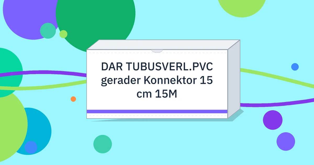Symbolbild: Packung mit der Aufschrift DAR TUBUSVERL.PVC gerader Konnektor 15 cm 15M (PZN 00041789) – Verfügbarkeit und Bezug in Apotheken in Frankfurt am Main