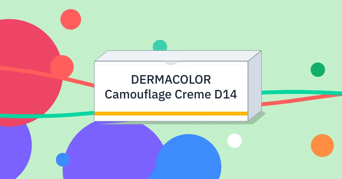 Symbolbild: Packung mit der Aufschrift DERMACOLOR Camouflage Creme D14 (PZN 15818634) – Verfügbarkeit und Bezug in Apotheken in Frankfurt am Main