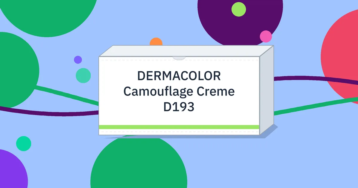 Symbolbild: Packung mit der Aufschrift DERMACOLOR Camouflage Creme D193 (PZN 15819326) – Verfügbarkeit und Bezug in Apotheken in Frankfurt am Main