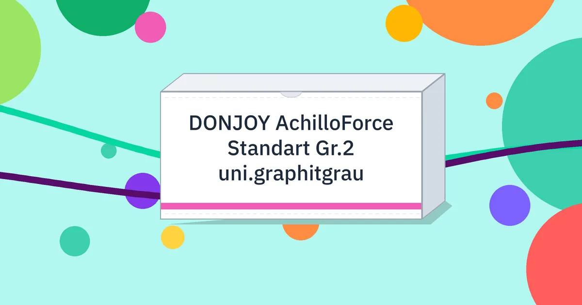 Symbolbild: Packung mit der Aufschrift DONJOY AchilloForce Standart Gr.2 uni.graphitgrau (PZN 19858062) – Verfügbarkeit und Bezug in Apotheken in Frankfurt am Main