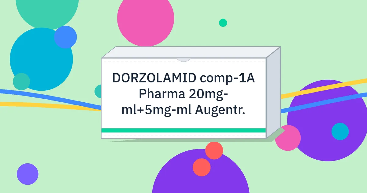 Symbolbild: Packung mit der Aufschrift DORZOLAMID comp-1A Pharma 20mg-ml+5mg-ml Augentr. (PZN 17295459) – Verfügbarkeit und Bezug in Apotheken in Frankfurt am Main