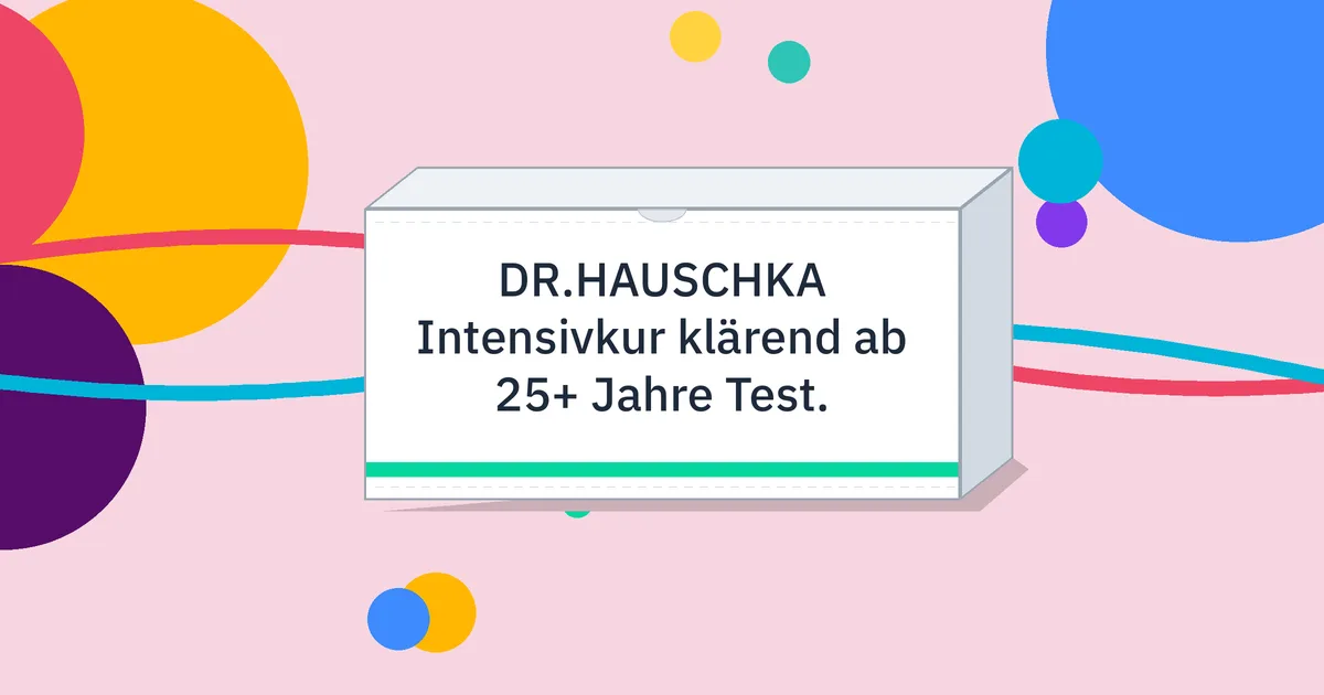 Symbolbild: Packung mit der Aufschrift DR.HAUSCHKA Intensivkur klärend ab 25+ Jahre Test. (PZN 20837993) – Verfügbarkeit und Bezug in Apotheken in Frankfurt am Main