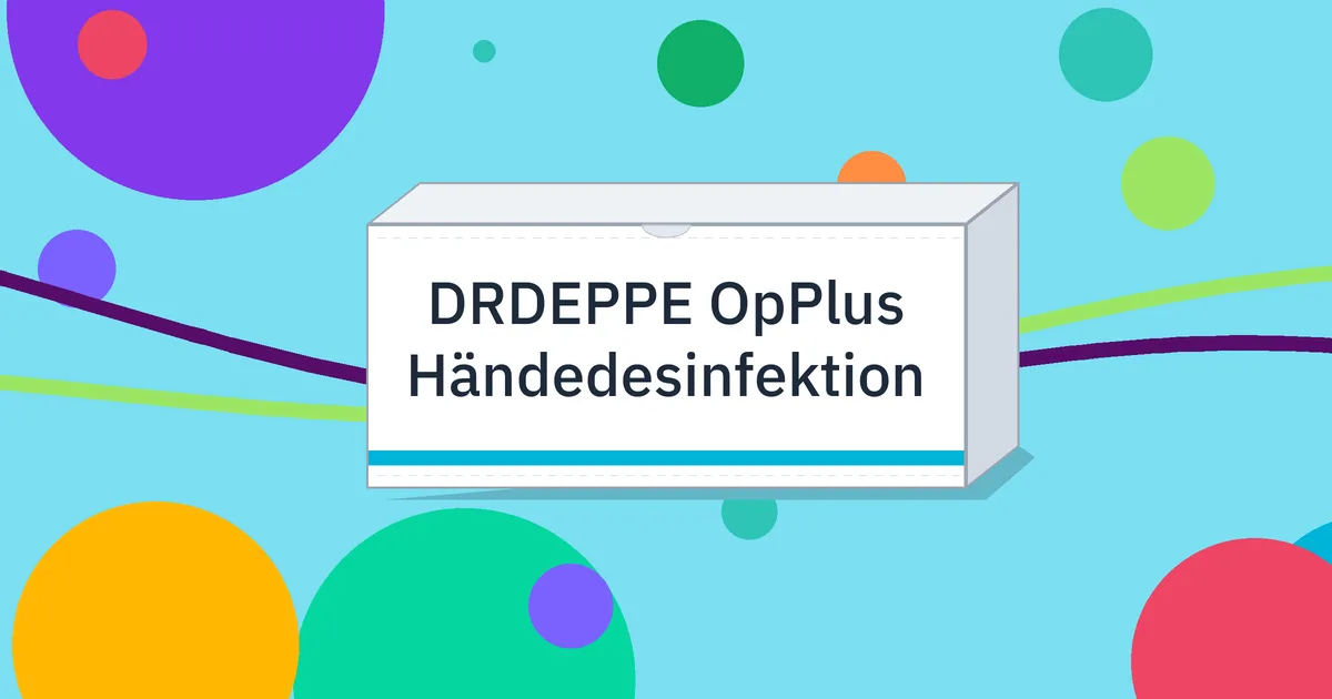 Symbolbild: Packung mit der Aufschrift DRDEPPE OpPlus Händedesinfektion (PZN 18906474) – Verfügbarkeit und Bezug in Apotheken in Frankfurt am Main