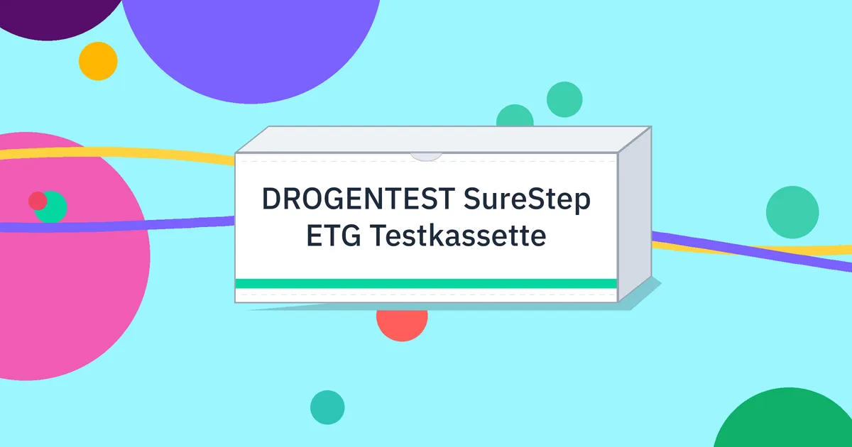 Symbolbild: Packung mit der Aufschrift DROGENTEST SureStep ETG Testkassette (PZN 18061798) – Verfügbarkeit und Bezug in Apotheken in Frankfurt am Main