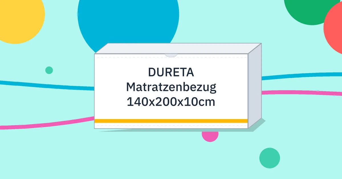 Symbolbild: Packung mit der Aufschrift DURETA Matratzenbezug 140x200x10cm (PZN 01855732) – Verfügbarkeit und Bezug in Apotheken in Frankfurt am Main