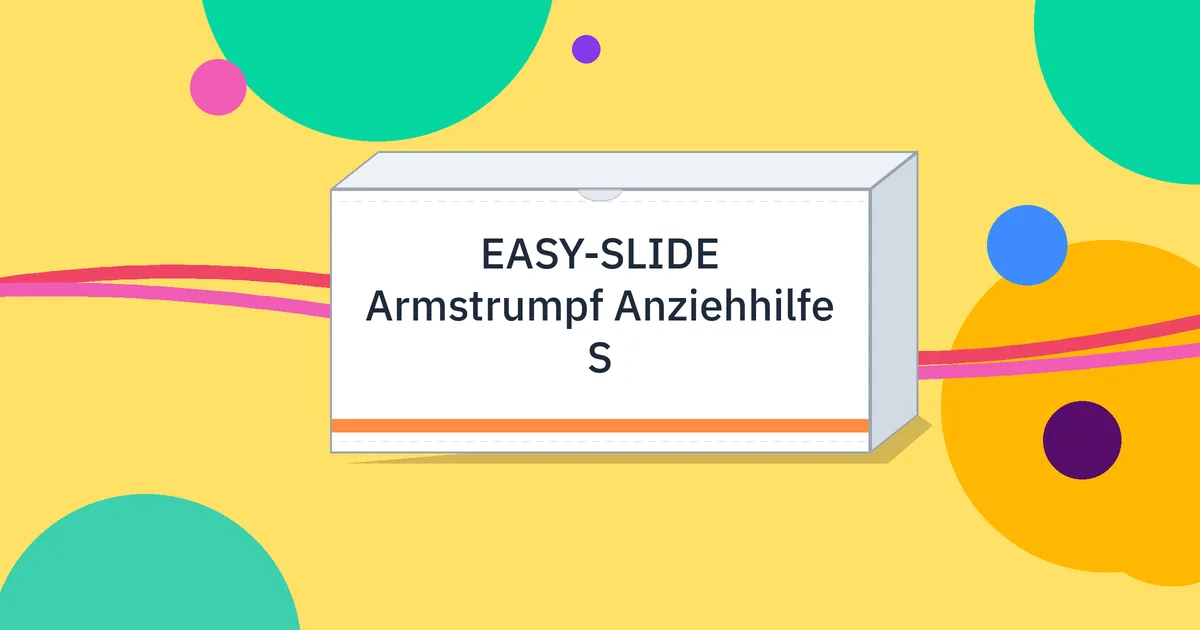 Symbolbild: Packung mit der Aufschrift EASY-SLIDE Armstrumpf Anziehhilfe S (PZN 18413932) – Verfügbarkeit und Bezug in Apotheken in Frankfurt am Main