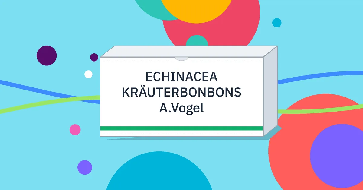 Symbolbild: Packung mit der Aufschrift ECHINACEA KRÄUTERBONBONS A.Vogel (PZN 01343995) – Verfügbarkeit und Bezug in Apotheken in Frankfurt am Main