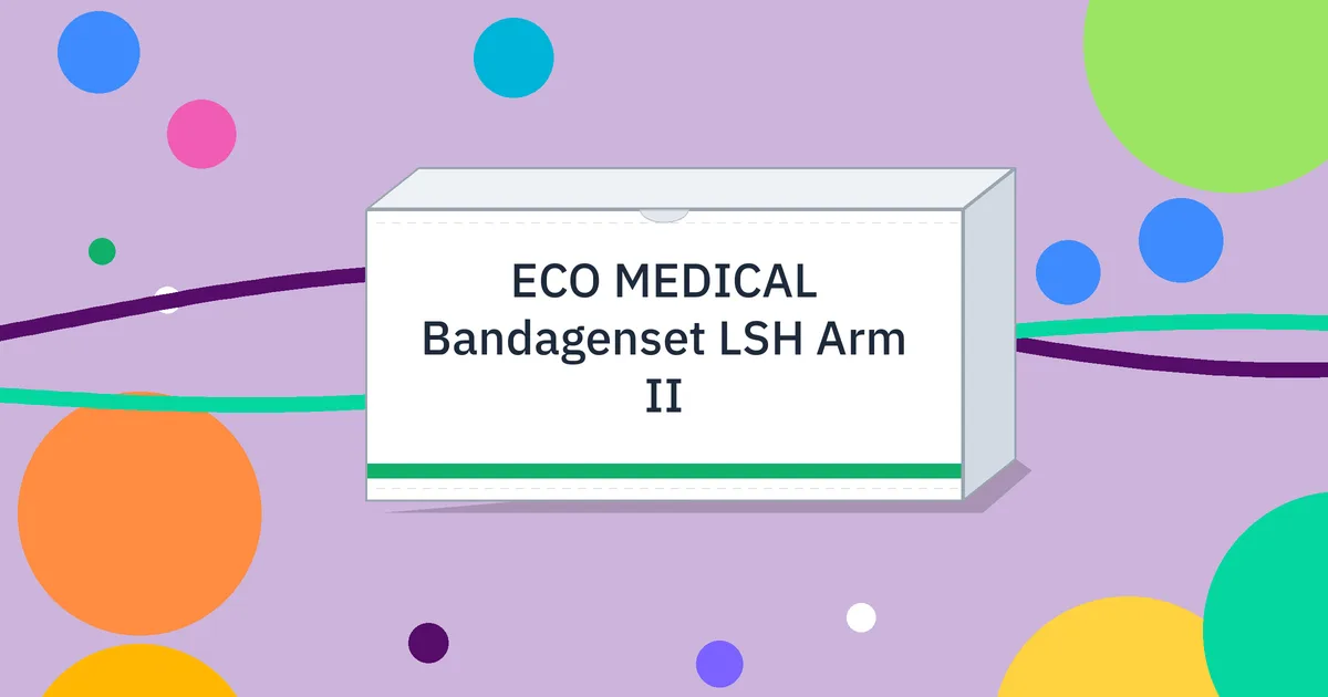 Symbolbild: Packung mit der Aufschrift ECO MEDICAL Bandagenset LSH Arm II (PZN 11182990) – Verfügbarkeit und Bezug in Apotheken in Frankfurt am Main