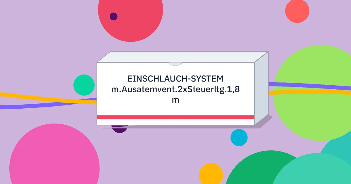 Symbolbild: Packung mit der Aufschrift EINSCHLAUCH-SYSTEM m.Ausatemvent.2xSteuerltg.1,8 m (PZN 17431164) – Verfügbarkeit und Bezug in Apotheken in Frankfurt am Main